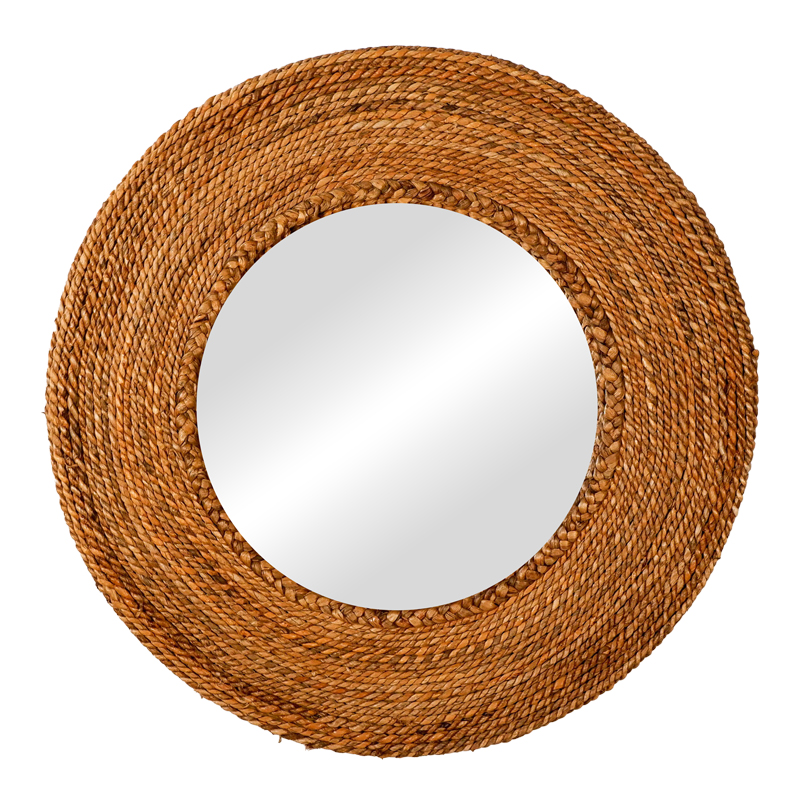 Encere Inart mirror banana wood in natural shade D70x5 cm ...