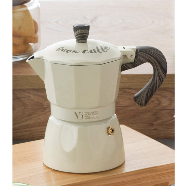 Εσπρεσιέρα για 3 φλιτζάνια ιβουάρ 9x16x15 εκ. | Telemarketing Store