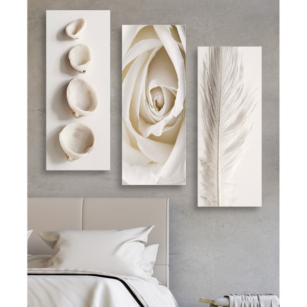 Διακοσμητικός πίνακας MDF MDF0086 3 τεμ. 20x50 εκ. | Telemarketing Store