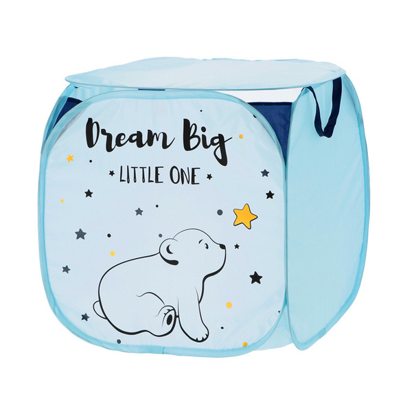 Teddy bear storage box blue polyester 45x45x45 cm | Telemarketing Store
