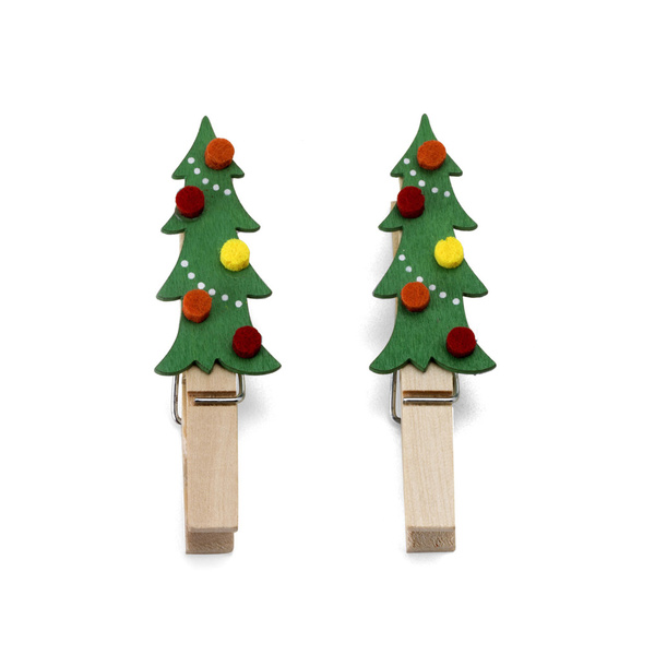 Christmas decorative wooden pegs 6 pcs | Telemarketing Store