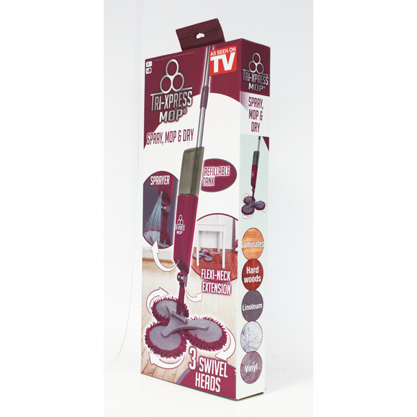 TRI-Xpress Mop 120 cm with 3 swivel heads | Telemarketing Store
