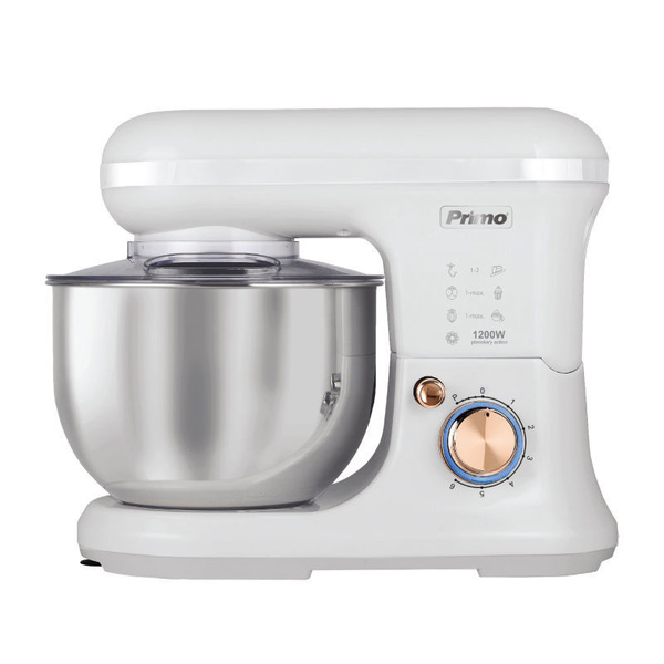Mixer PRMB-40256 Primo with bowl Inox 5L 1200W with ring LED White-Rose ...