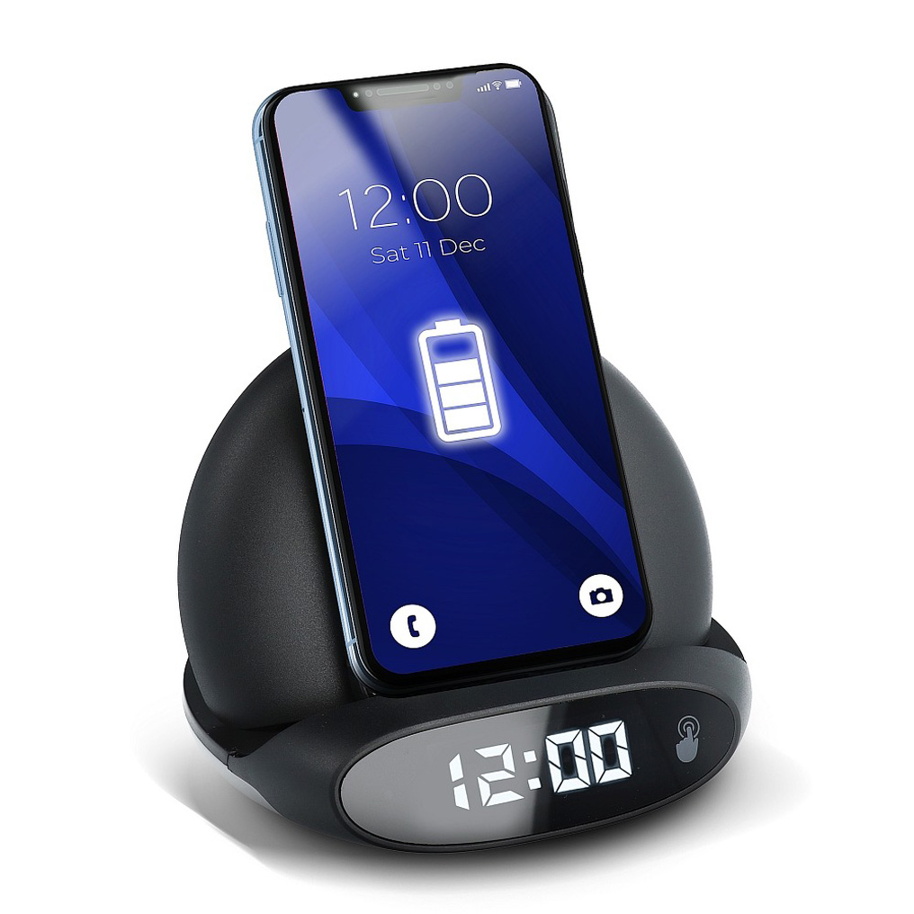Wireless charger with clock 15W L-AC-015 | Telemarketing Store